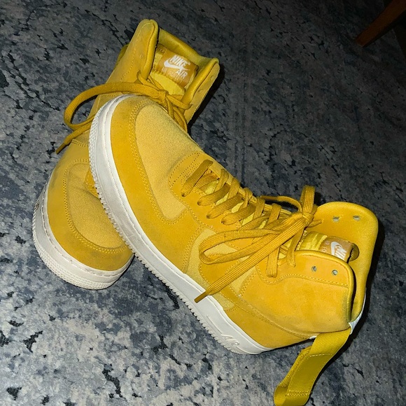 Nike | Shoes | Goldmustard Nike Air Force S High Tops 75 Or Best Price ...